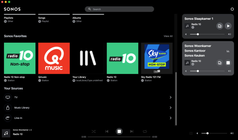 Sonos Web interface - TechConnect